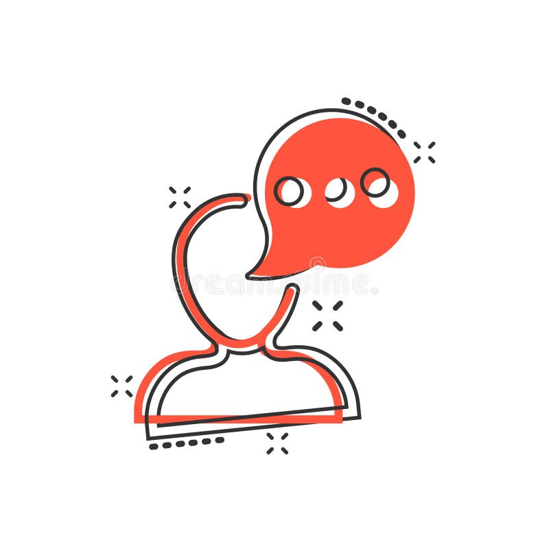 Thinking Face Icon in Comic Style. Smile Emoticon Vector Cartoon ...