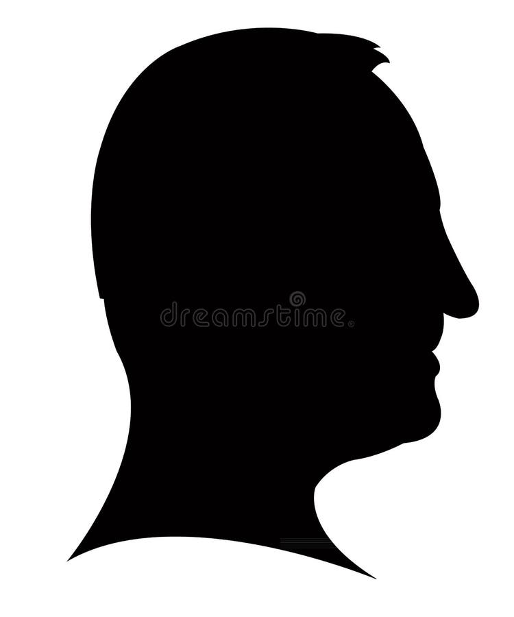 A man head silhouette stock vector. Illustration of adult - 41580201