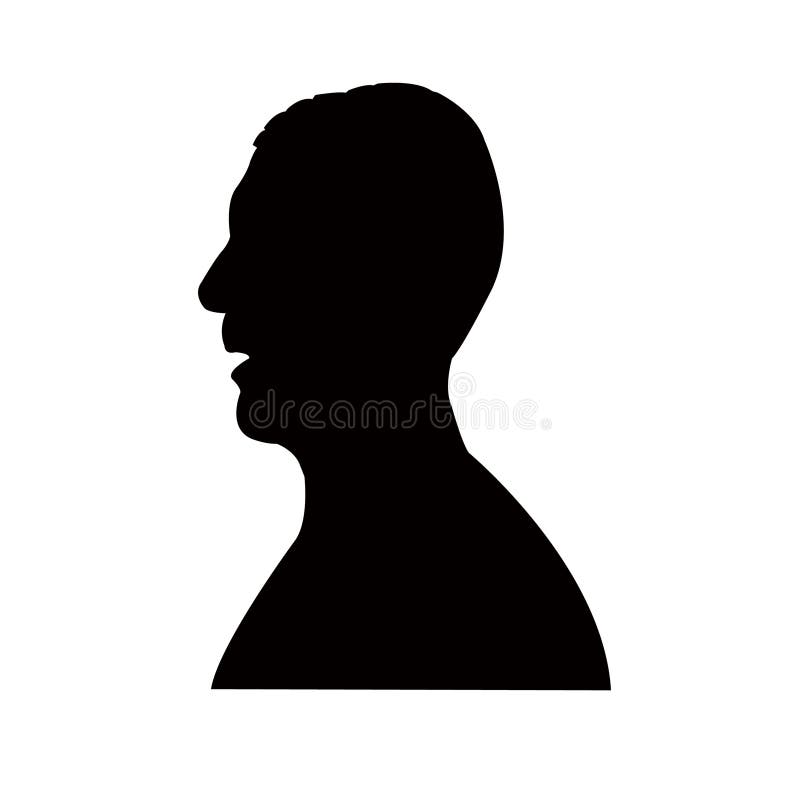A Man Head Silhouette Vector Stock Vector - Illustration of outline ...