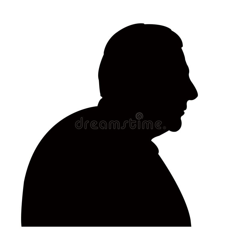 A Man Head Silhouette Vector Stock Vector - Illustration of white ...