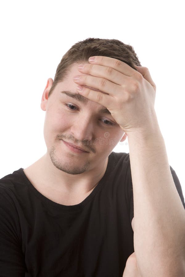 Man with headache stock image. Image of migraine, life - 19706371