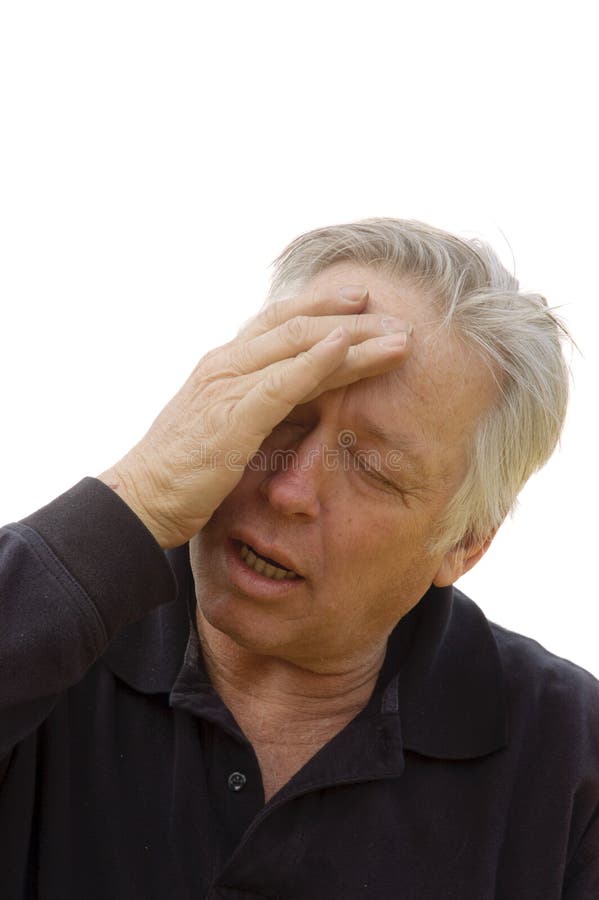 Man with headache stock image. Image of isolated, pain - 23937985