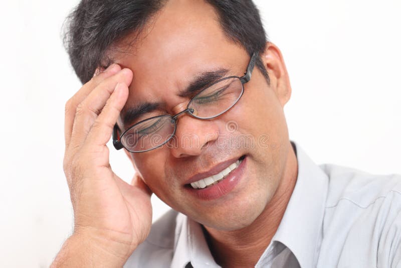 Man with Headache stock image. Image of male, sore, mature - 29078877