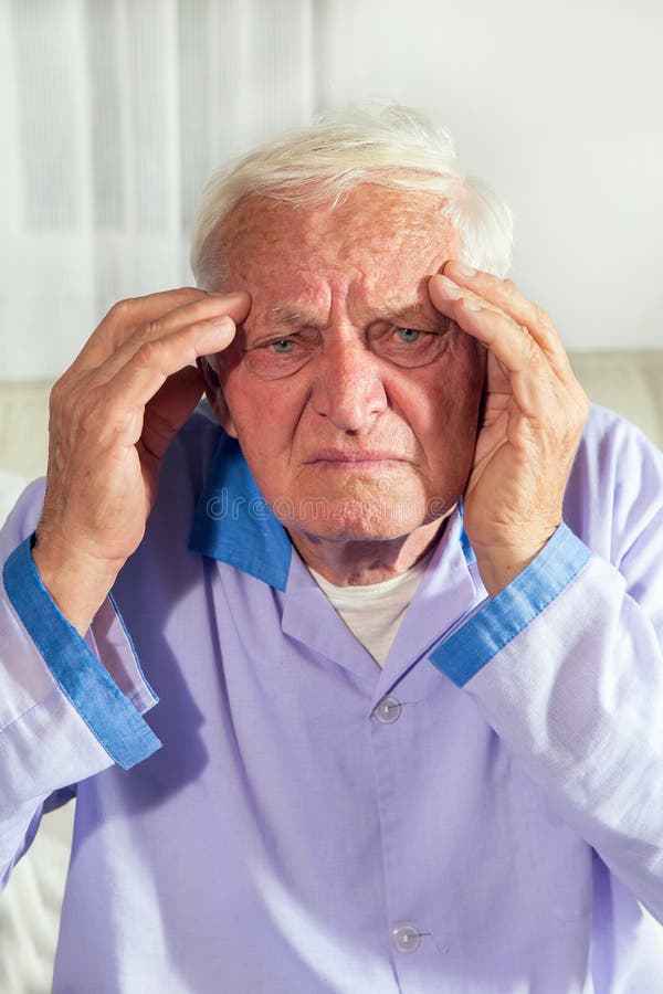 Man with Headache in Hospital Stock Image - Image of people, person ...