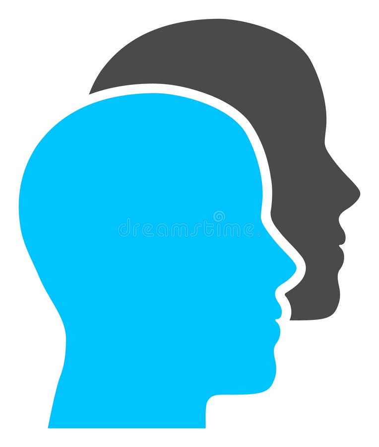 Man Heads Flat Icon Illustration Stock Vector - Illustration of male ...