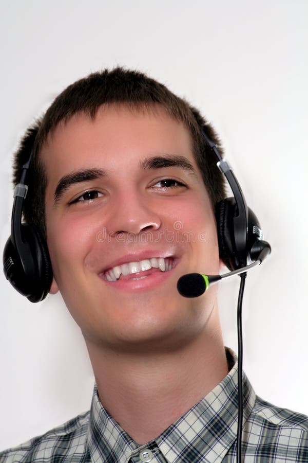 Man with headset stock photo. Image of assistant, communication - 5734442