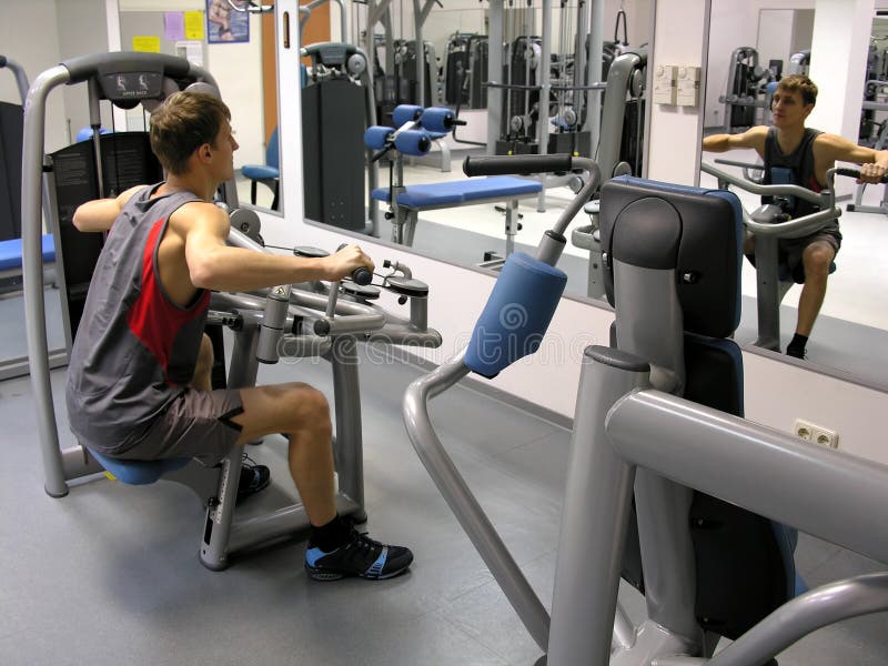 Behind Girl and Boy in Health Club Stock Image - Image of hand, gyms ...