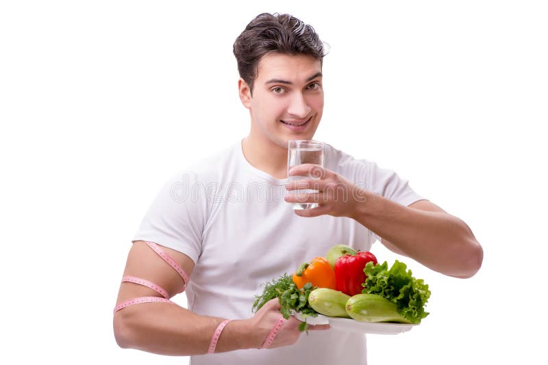The Man in Healthy Eating Concept Stock Photo - Image of healthy, diet ...