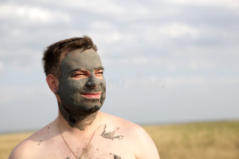 Man with healthy mud stock image. Image of hair, face - 58300907