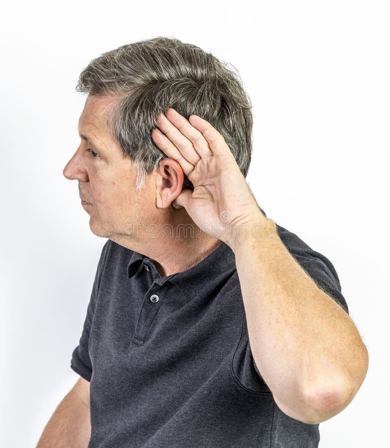 Man with hearing aid stock photo. Image of people, happy - 36168512