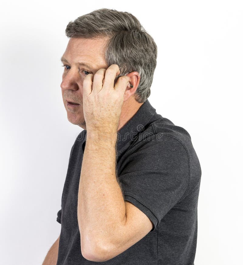 Man with hearing aid stock photo. Image of people, happy - 36168512