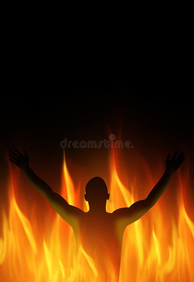 Man in Hell stock illustration. Illustration of hope - 22060390