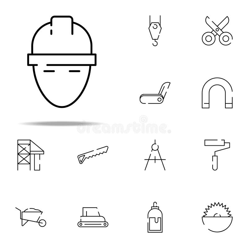A Man in a Helmet Icon. Construction Icons Universal Set for Web and ...