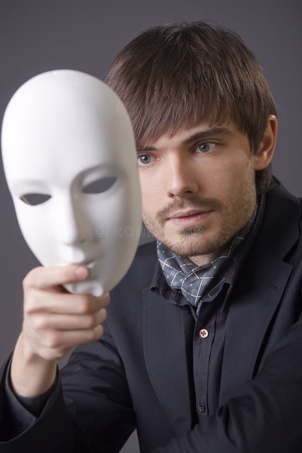 Young man with mask stock photo. Image of person, copyspace - 55146070