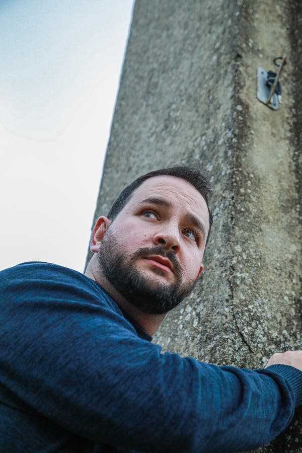 Man Hiding from Someone Searching for Him Stock Image - Image of ...