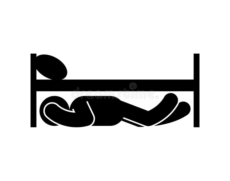 Man Hiding Under Bed. Panic Sign Stock Vector - Illustration of octopus ...