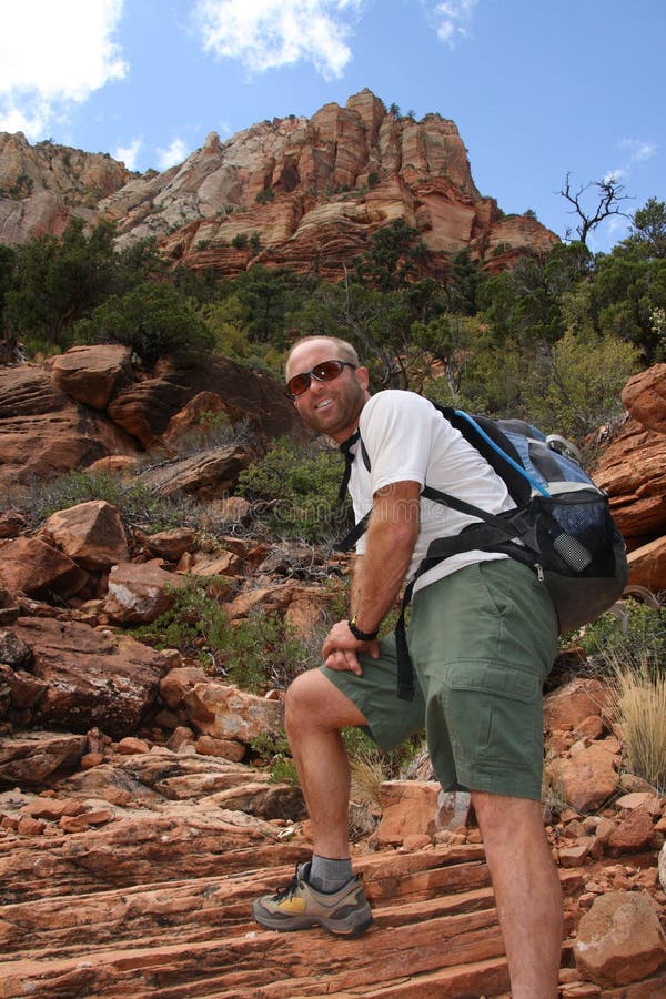 Man hiking stock image. Image of exploring, rambling - 11303463