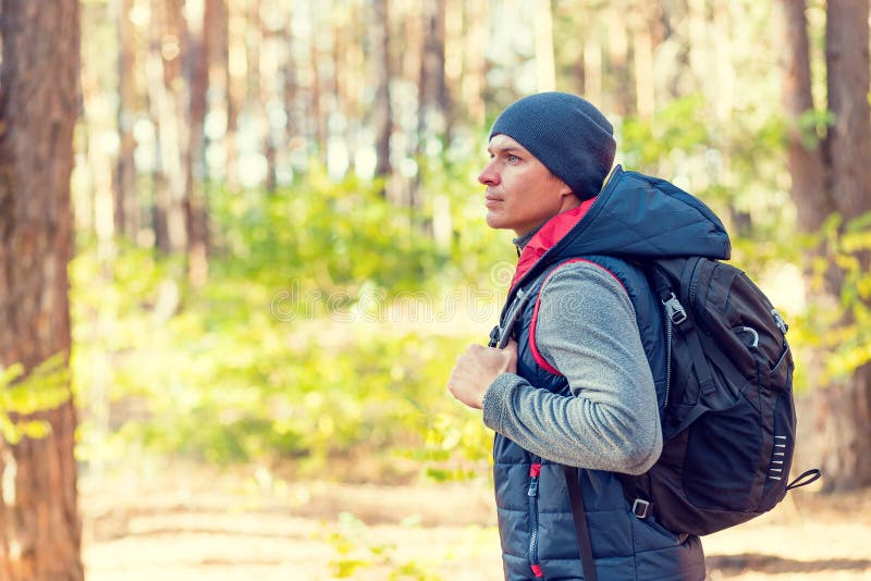 Man hiking stock photo. Image of outdoor, caucasian, nature - 60899838