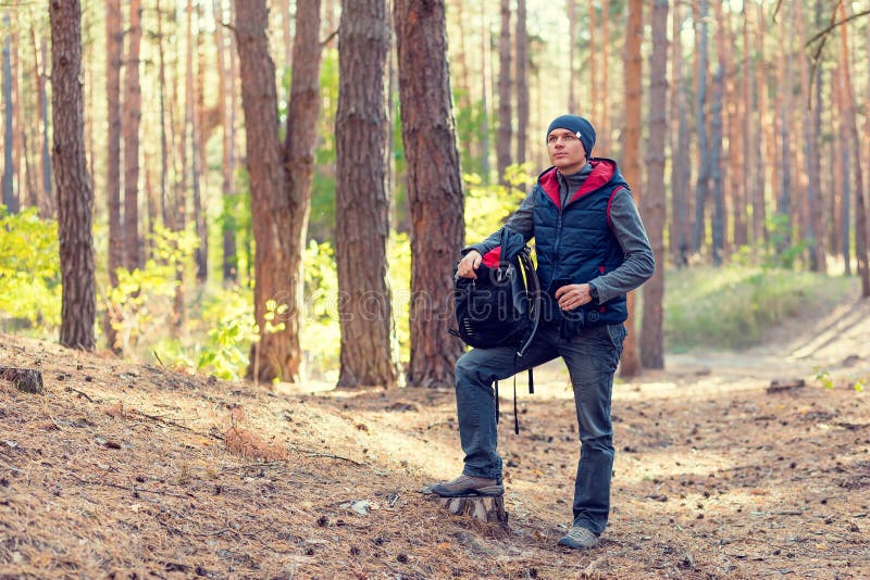 Man hiking stock image. Image of hiking, caucasian, journey - 60906101