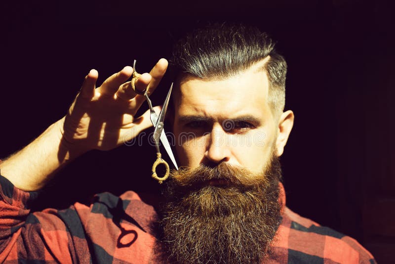 Man hipster with scissors stock image. Image of adult - 125720535 Man hipster with scissors stock image. Image of adult - 125720535