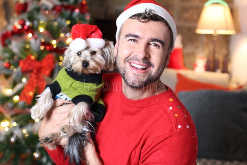 A Man and His Best Friend during the Holidays Stock Photo - Image of ... A Man and His Best Friend during the Holidays Stock Photo - Image of ...