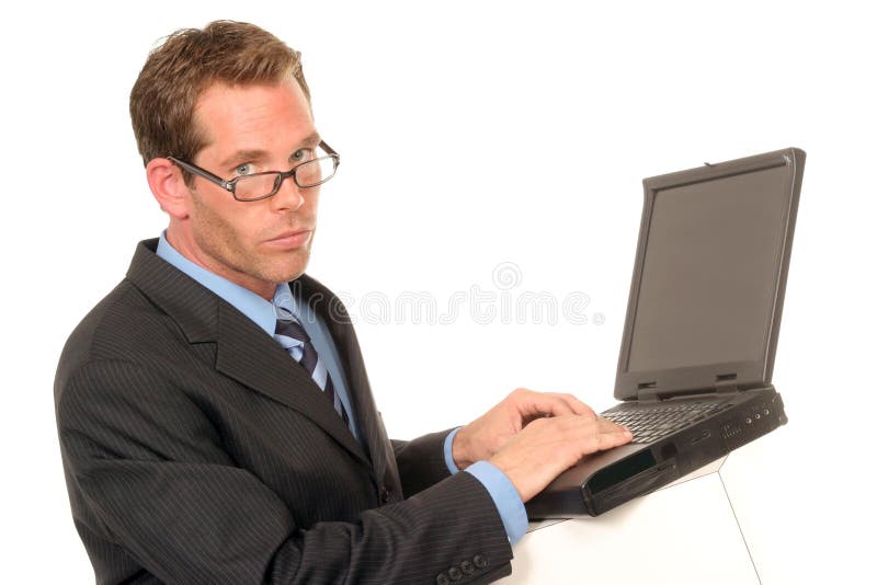 Man at his computer stock image. Image of dark, dude, manly - 332113