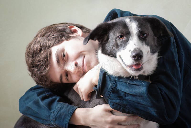 Man and his dog stock image. Image of friendship, person - 21106163