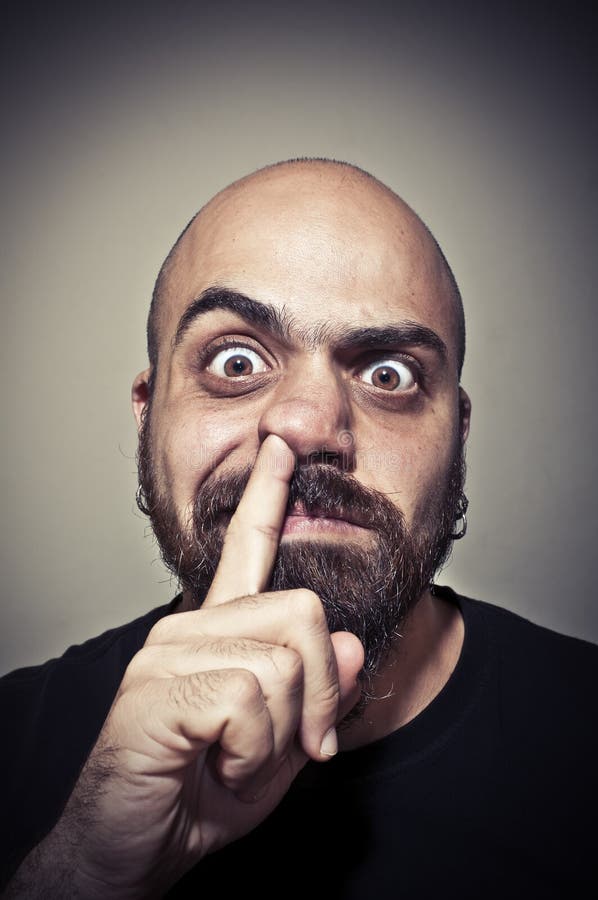 Finger In The Nose Finger In The Nose Stock Photos, Royalty Free