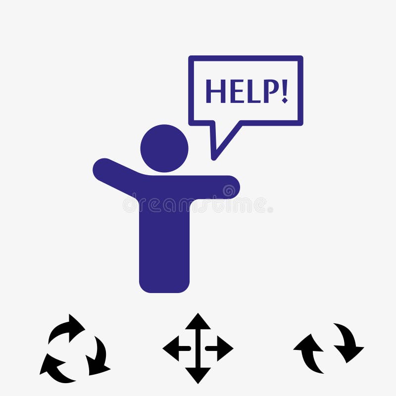 Man with His Hands Asks for Help Stock Vector - Illustration of ...