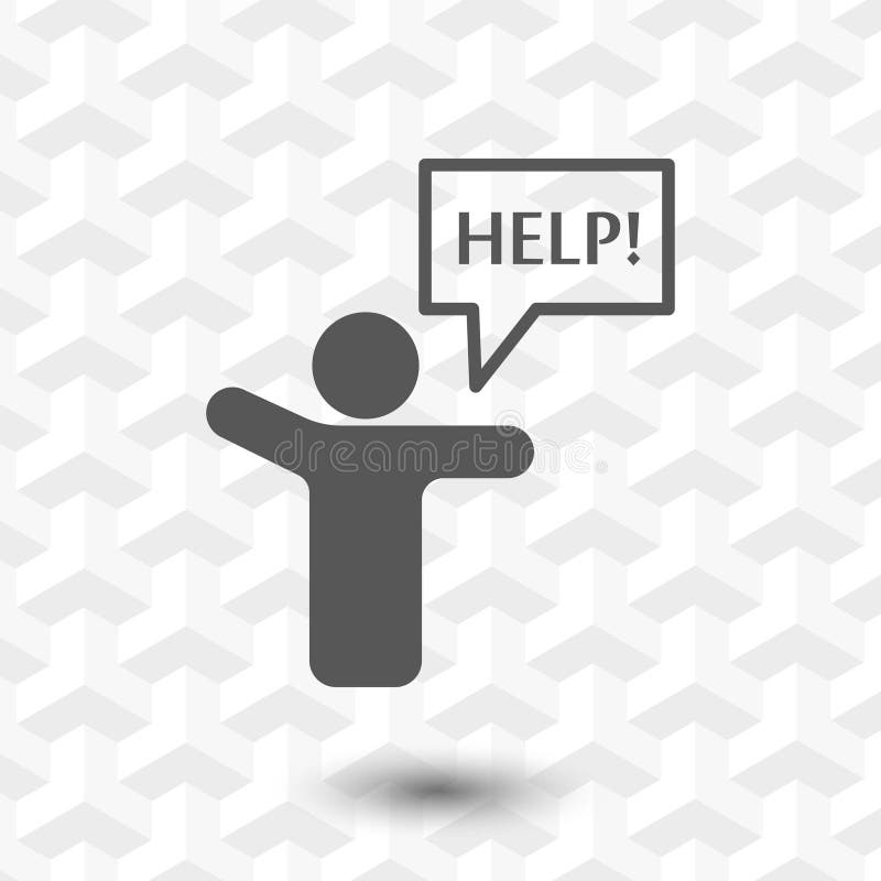 Man with His Hands Asks for Help Stock Vector - Illustration of ...