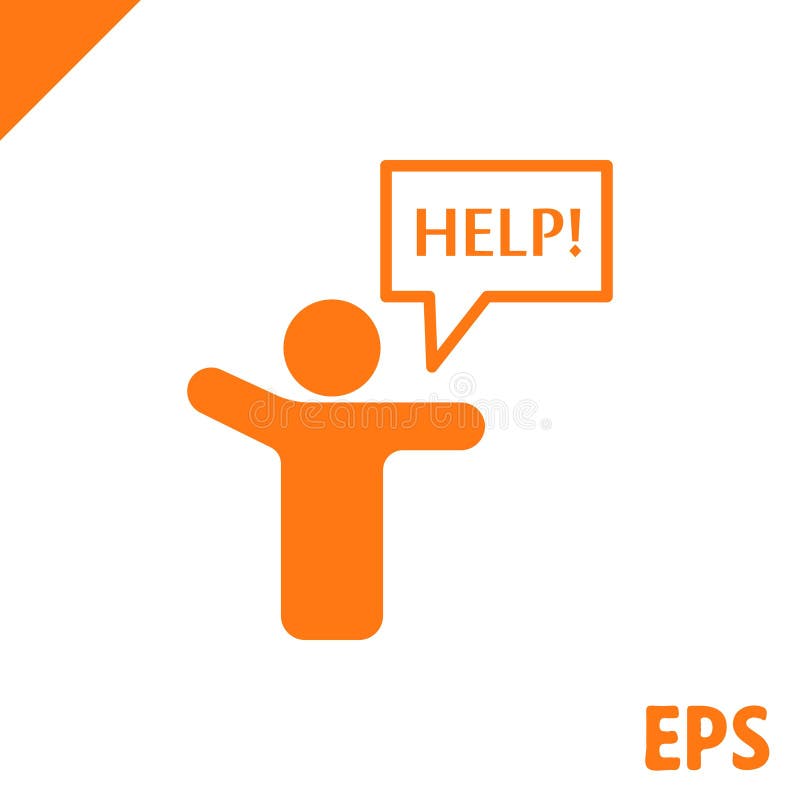 Man with His Hands Asks for Help Stock Vector - Illustration of figure ...