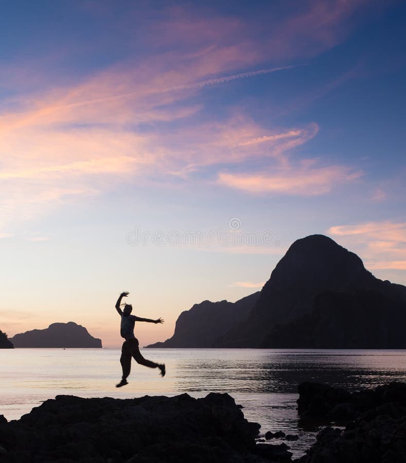 Man His Hands Up Sunset Time Stock Photos - Free & Royalty-Free Stock ...