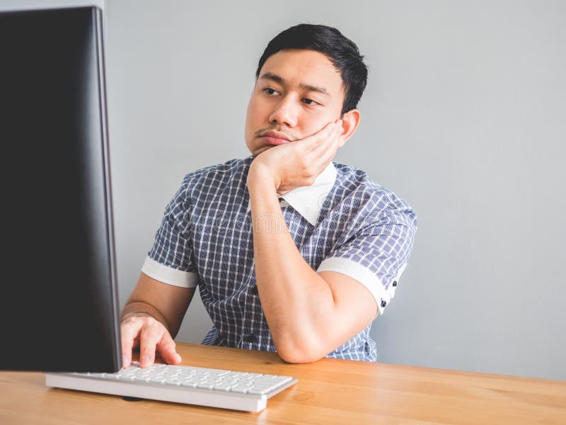 Man at his office desk. stock image. Image of employee - 88776963