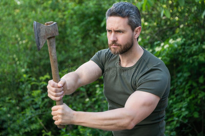 Man Hit with Ax Outdoor. Image of Man Hit with Ax. Man Hit with Ax ...