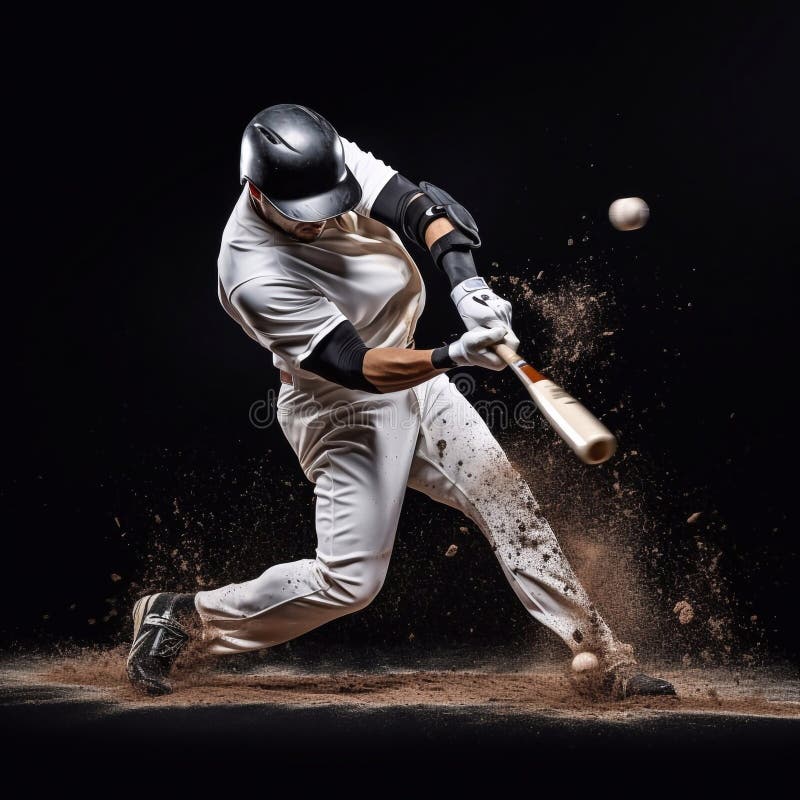 Boy Hitting Baseball Colored Cartoon Illustration Stock Illustration ...