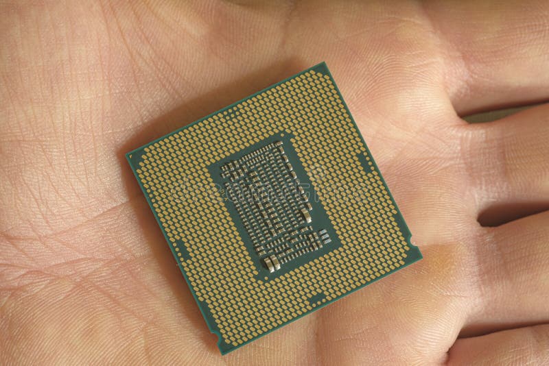Man Hold an Hi Tech Desktop Pc Cpu Part,computer Components Chip ...