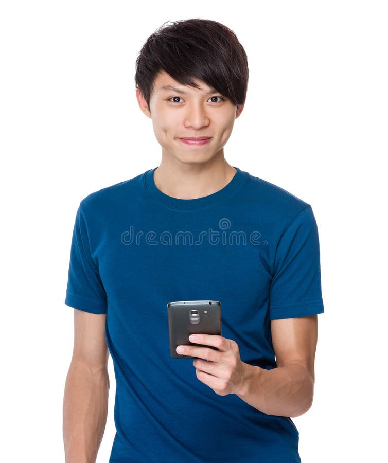 Man hold with mobile phone stock photo. Image of casual - 47744996