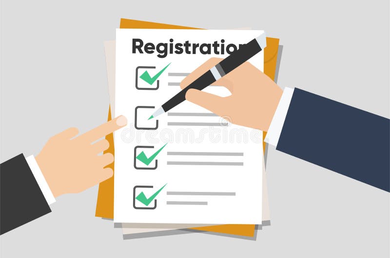 Man Hold Registration Clipboard with Checklist. Man Hold in Hand ... Man Hold Registration Clipboard with Checklist. Man Hold in Hand ...