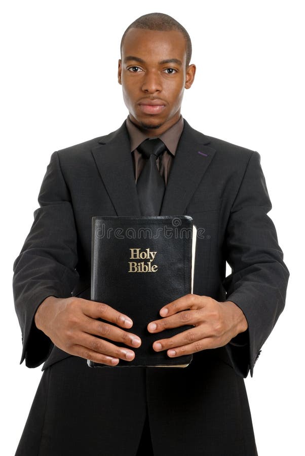 Man Holding a Bible Showing Commitment Stock Image - Image of bible ...