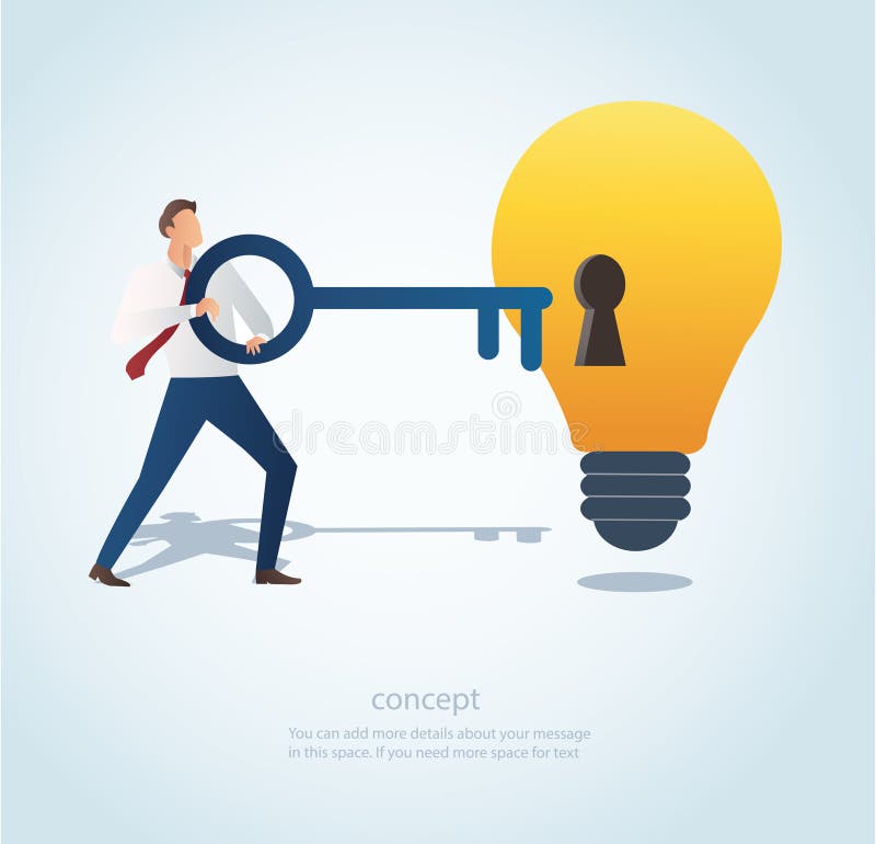 The Man Holding the Big Key with Keyhole on Red Heart Vector ...