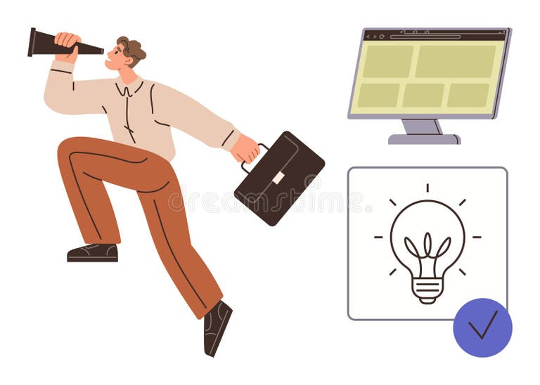 Briefcase Exploring Stock Illustrations – 88 Briefcase Exploring Stock ...