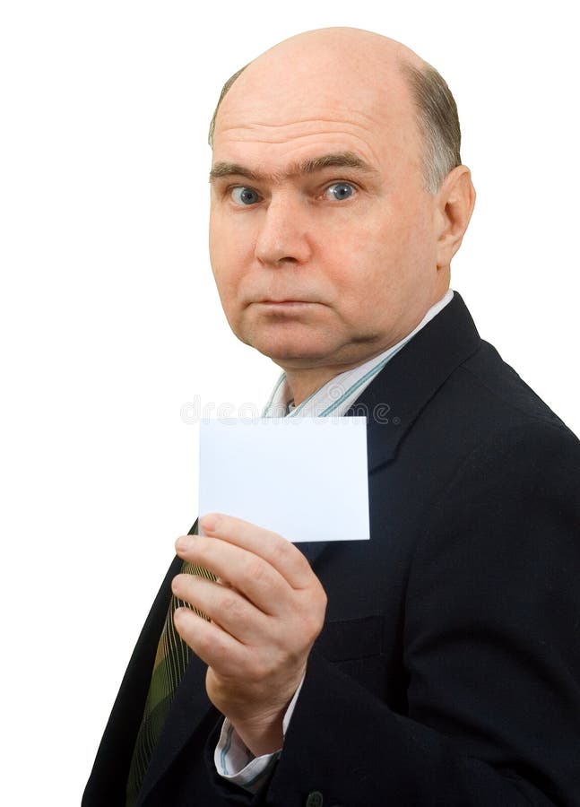 Man holding a blank card stock image. Image of card, business - 17027477