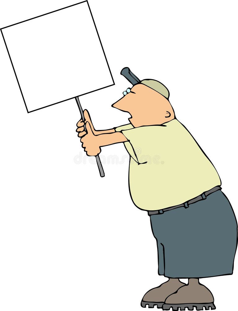 Holding Picket Sign Stock Illustrations – 2,600 Holding Picket Sign ...