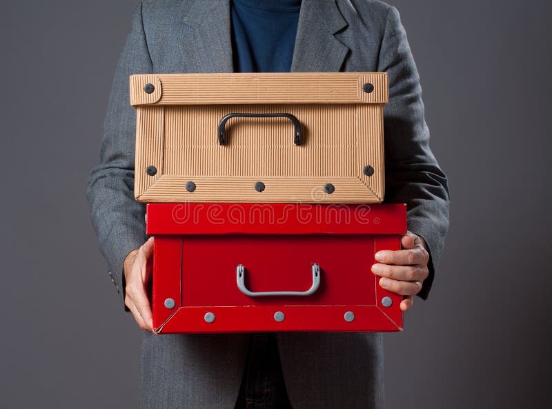 Man holding boxes. stock image. Image of young, lifestyle - 70788591