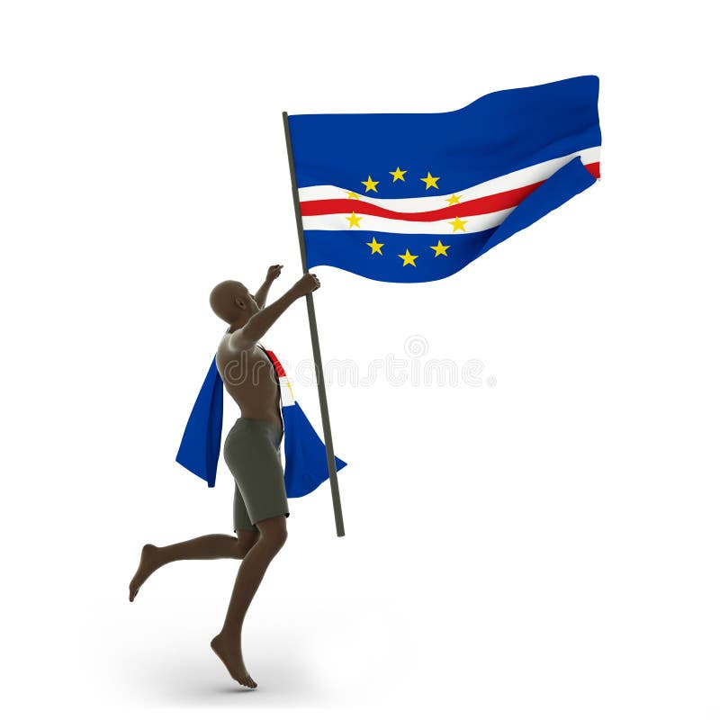Man Holding Cape Verde Flag Stock Illustration - Illustration of ...