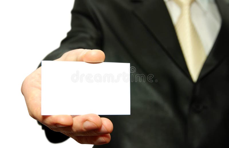 Man holding a card stock photo. Image of isolated, text - 11035910