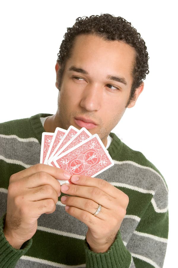 Man with cards stock photo. Image of casual, gambling, dealing - 611048