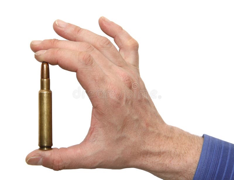 Man Holding Cartridge in Hand Stock Image - Image of cartridge, closeup ...