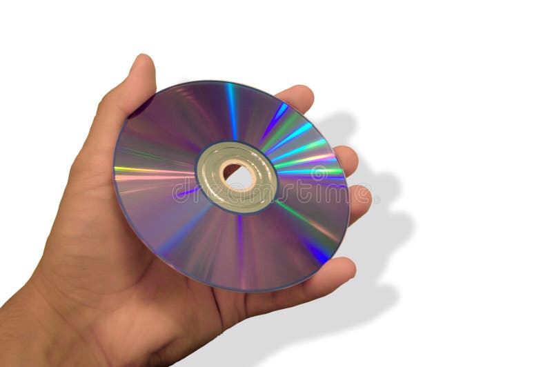 Man holding CD-ROM stock image. Image of computer, colour - 203419