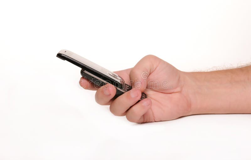 Man holding Cell Phone stock photo. Image of communication - 13261230